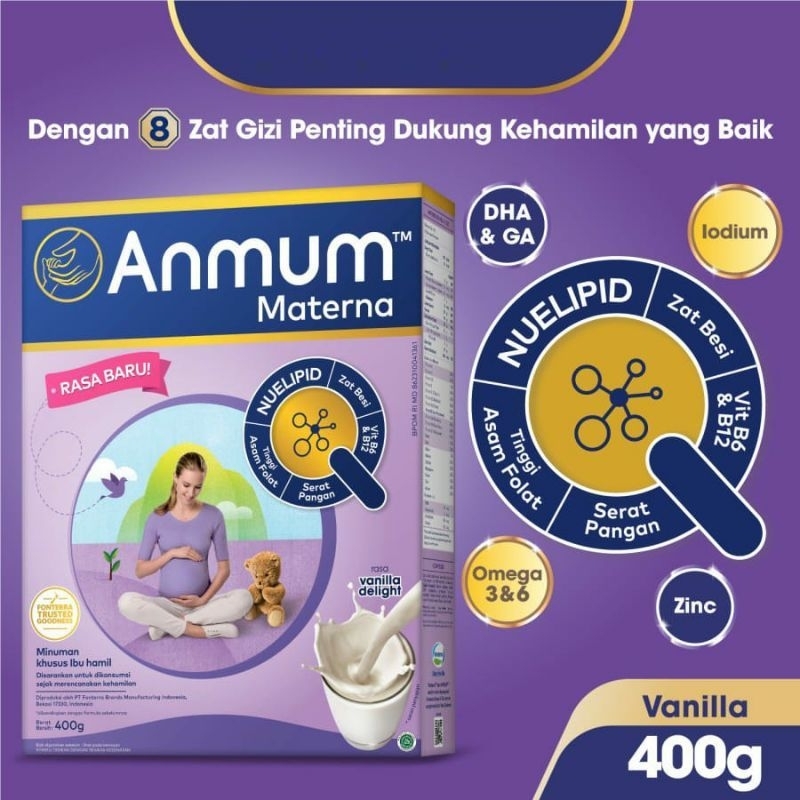 Jual SUSU IBU HAMIL ANMUM MATERNA RASA VANILA 400 GRAM | Shopee Indonesia