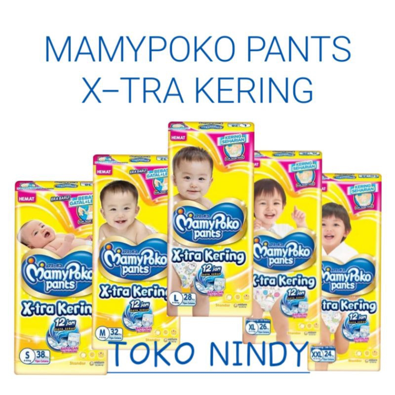 Jual Mamy Poko Pants X-tra Kering S38, M32, L28, XL26, XXL24 | Mamypoko ...