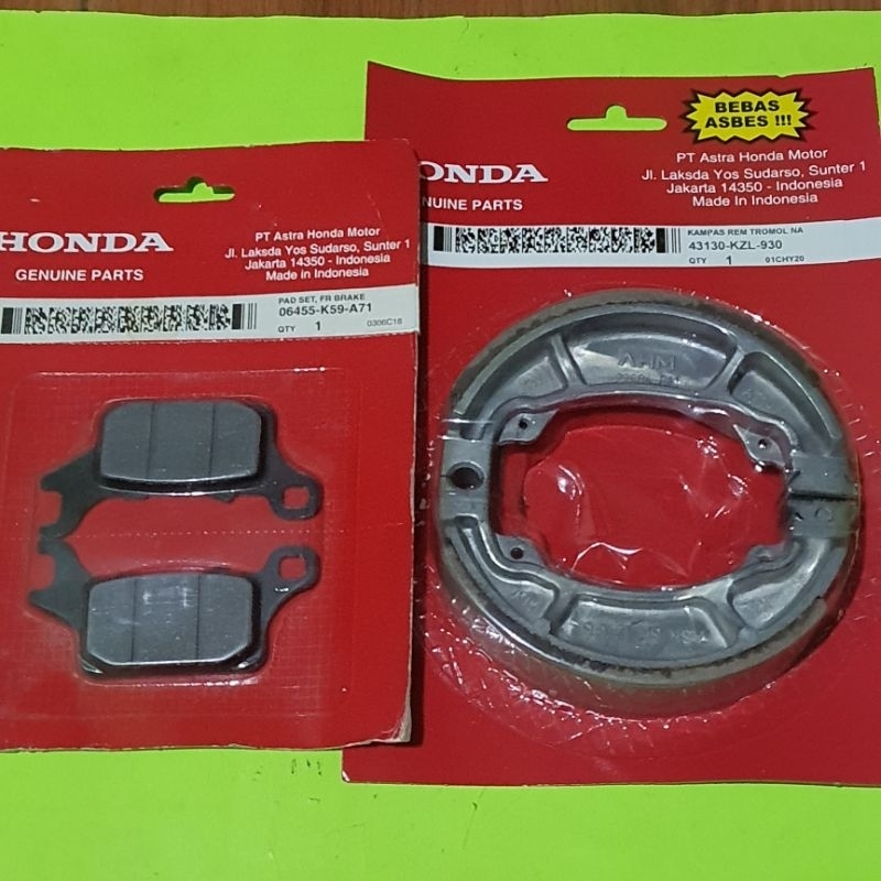 Jual PAKET KAMPAS REM VARIO 160 CBS DEPAN BELAKANG | Shopee Indonesia