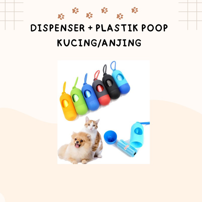 Jual dispenser plastik poop kotoran anjing kucing | Shopee Indonesia