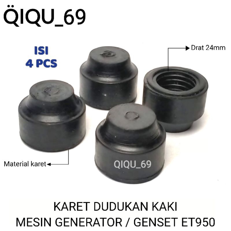 Jual Karet dudukan kaki enggine mounting mesin genset ET950 2Tak genset ...