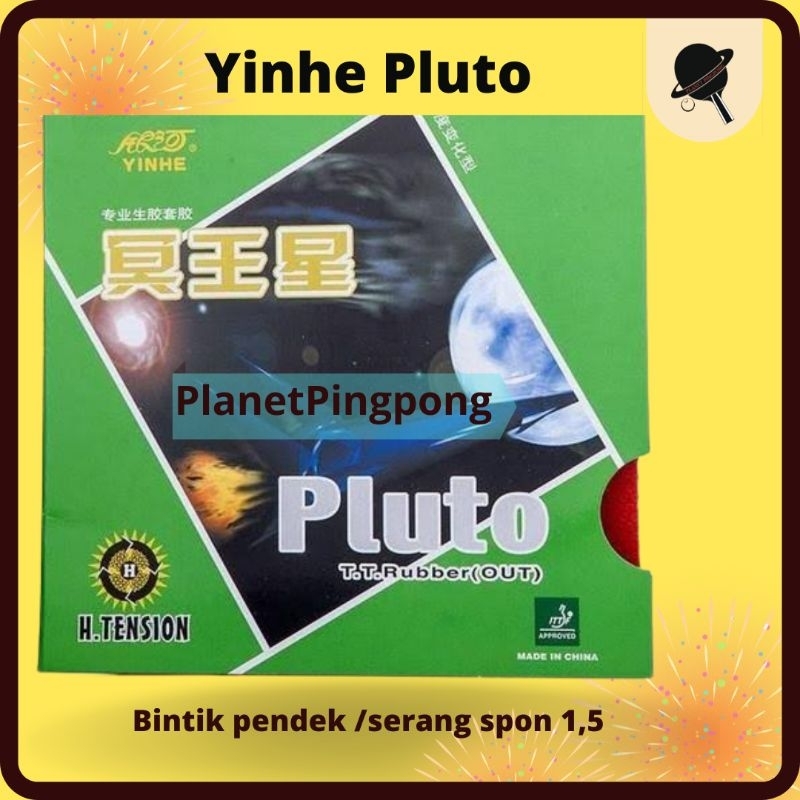 Jual YINHE PLUTO karet bintik serang pendek pingpong tenis meja rubber table tennis pips out ...