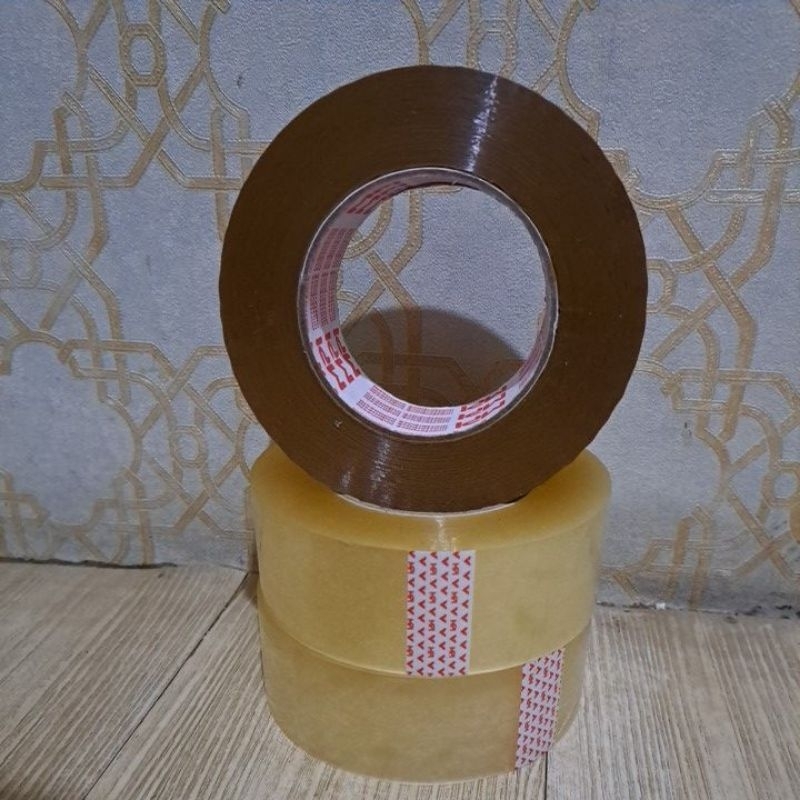 Jual Lakban Bening Cokelat MPI 45 mm 300 yard Isolasi Jumbo | Shopee Indonesia