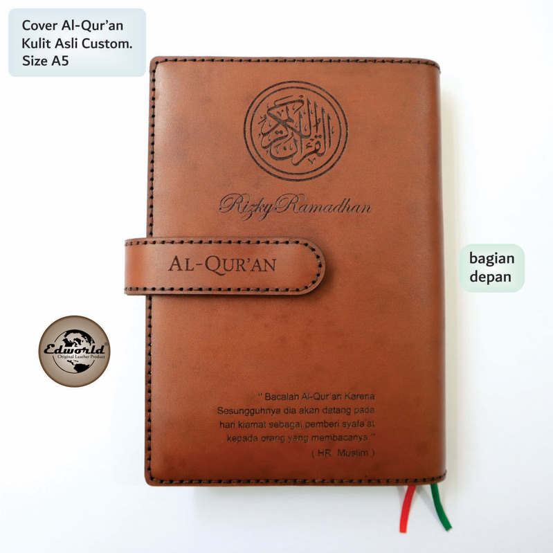 Jual Edworld - Cover Al-Qur’an Kulit - Custom Nama | Shopee Indonesia