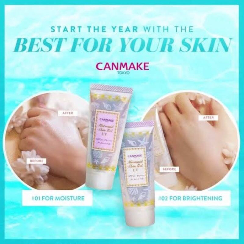 Jual CANMAKE Mermaid Skin Gel UV Moisturizing Sunscreen SPF50+ PA | Shopee Indonesia
