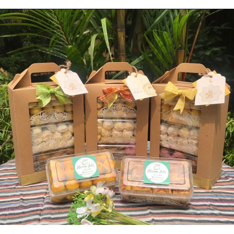 Jual Box Hampers Handle SUSUN 3 Toples Persegi Panjang 350gr Susun ...