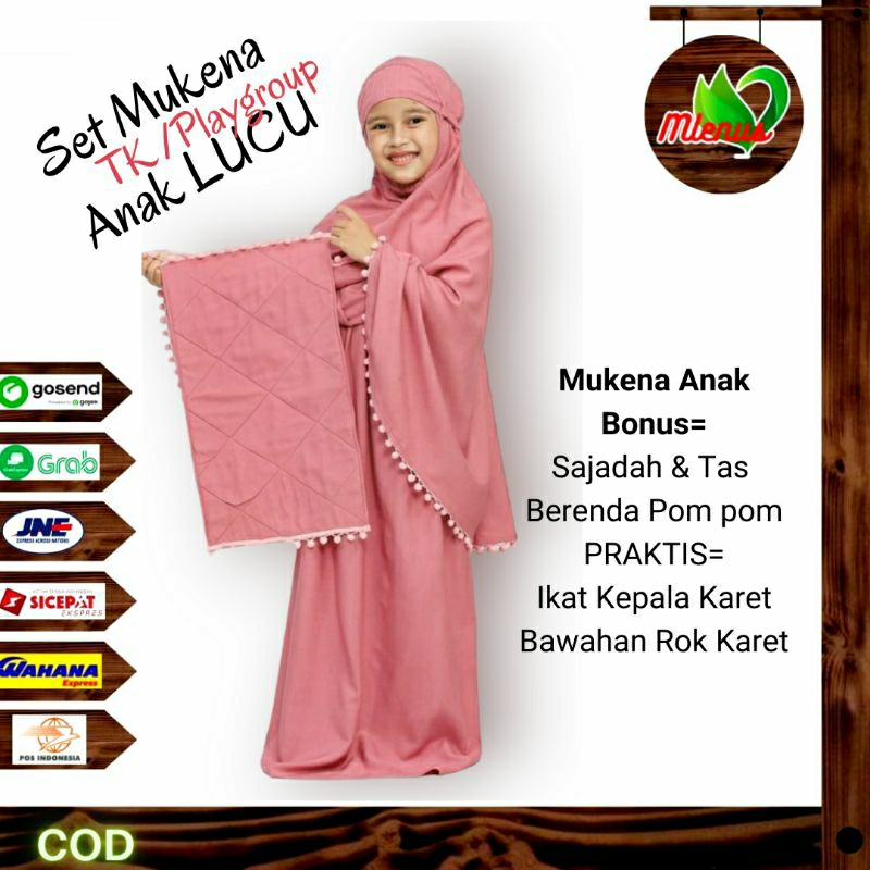 Jual Mukena Anak Katun Premium Rukuh Sholat Mukenah Adem Travel Muslim ...