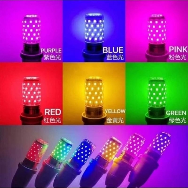 Jual Lampu Jagung ATN / LED Jagung ATN 12 watt E27 Warna | Shopee Indonesia
