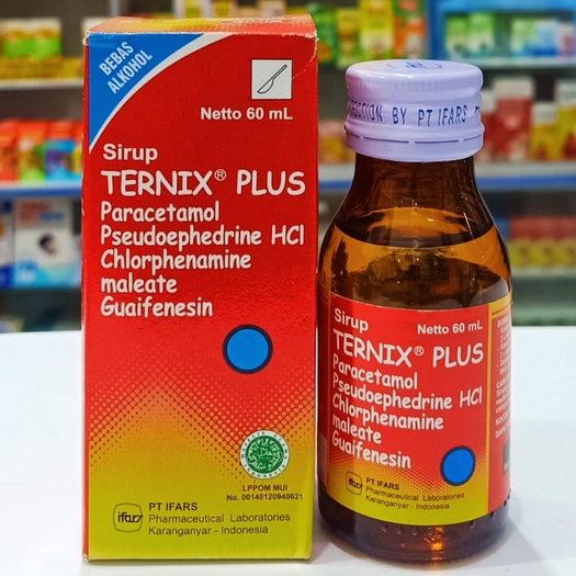 Jual Ternix 𝐏𝐋𝐔𝐒 𝐒𝐈𝐑𝐔𝐏 𝟔𝟎𝐌𝐋 - Meredakan Demam, Sakit Kepala dan Batuk ...