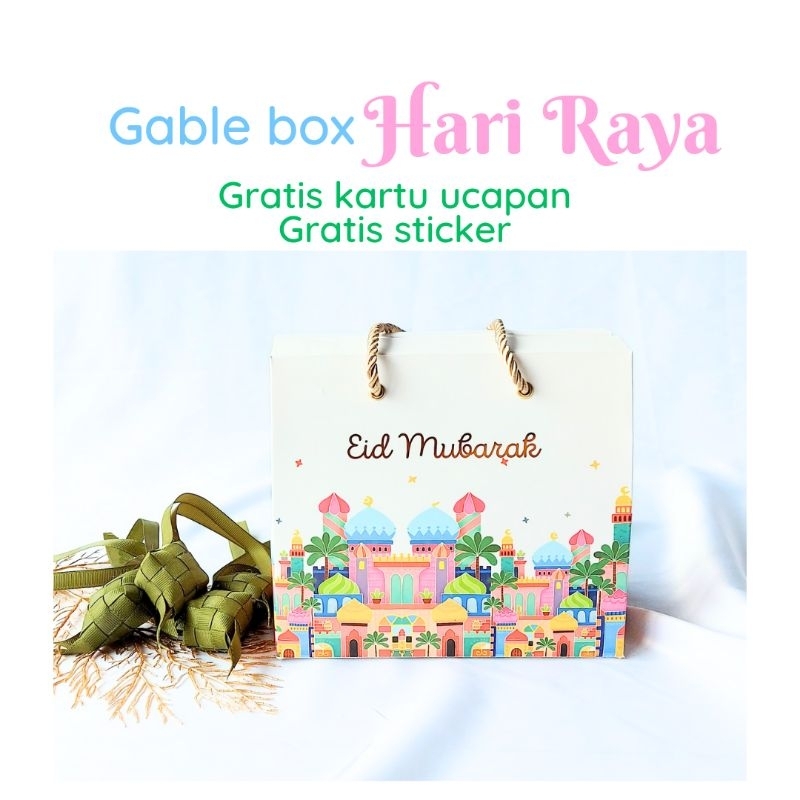 Jual kotak hampers gable box lebaran idul fitri kualitas kertas premium ...