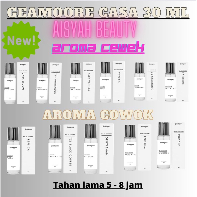 Jual GEAMORE CASA 30 ML PARFUM GEAMOORE TAHAN LAMA BEST SELLER PARFUM ...