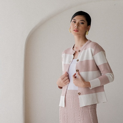 Jual Asiro Revalina Knitted Outerwear Dusty Pink | Shopee Indonesia