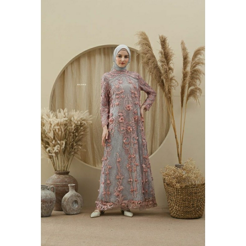 Jual SOLEMIO MAXIDRESS / TERUSAN / GAMIS / GAUN PANJANG MUSLIM TULLE ...
