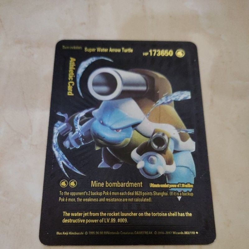 Jual Kartu Pokemon Limited Edition Black Athletic Card Super Water ...