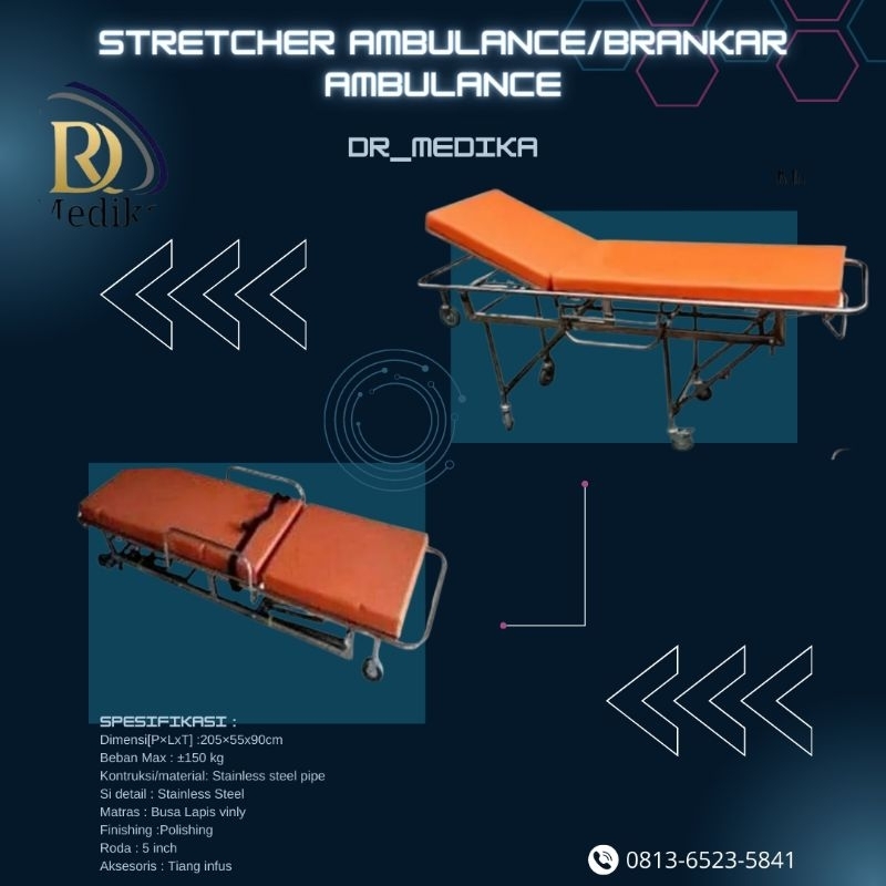 Jual stretcher ambulance/Brankar Ambulance | Shopee Indonesia
