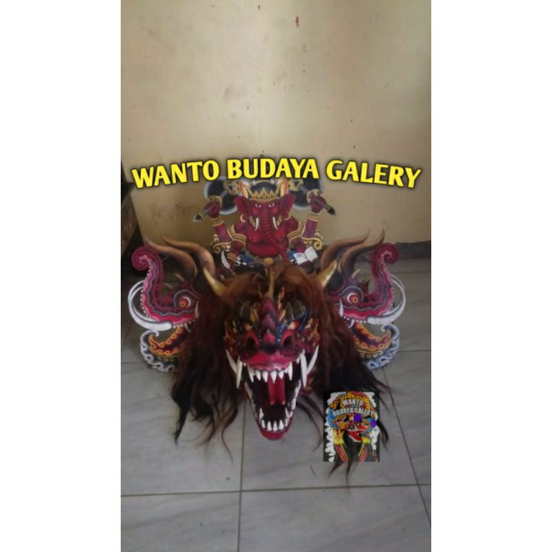 Jual Barongan versi devil an full kayu jamang cat air brush set kemul ...