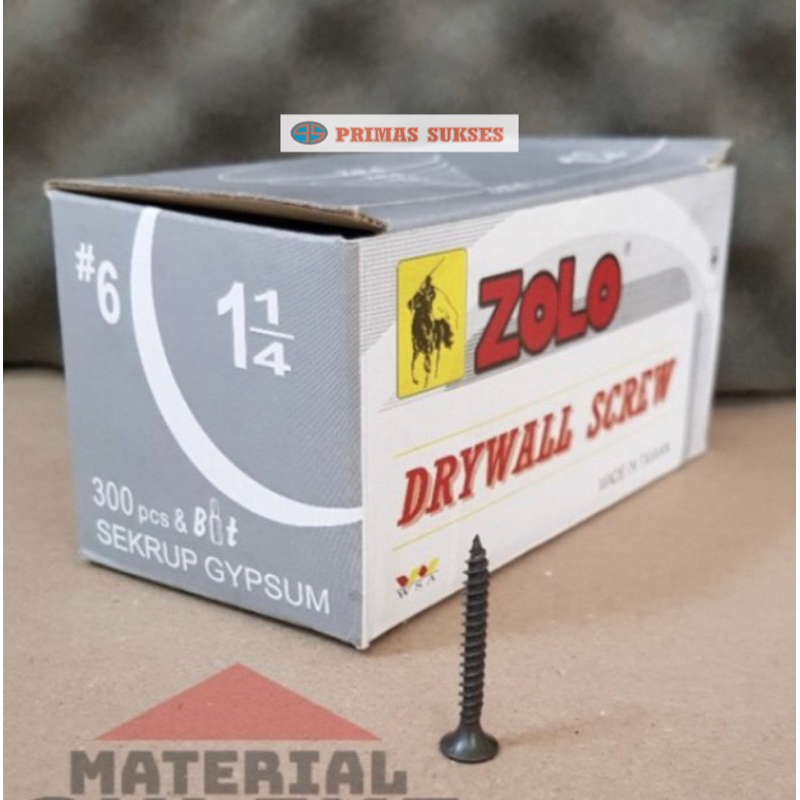 Jual Sekrup Skrup Gypsum Gipsum Hitam ZOLO 6 x 1 1/4 inch 3 CM | Shopee Indonesia
