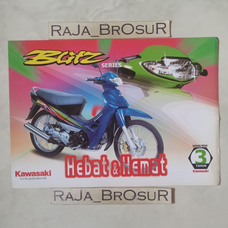 Jual Poster brosur katalog flyer jadul lawas Kawasaki Blitz/Kawasaki Blitz R 2003 | Shopee Indonesia