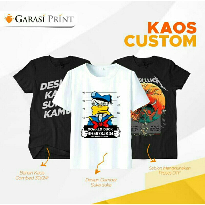 Jual Cetak Kaos Custom Print DTF | Shopee Indonesia