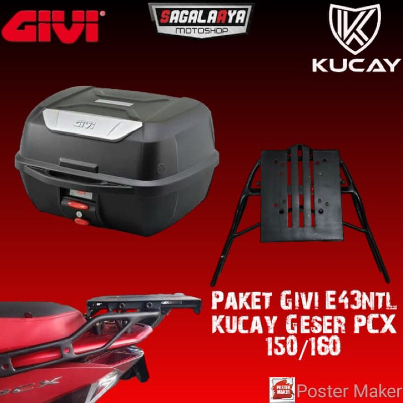 Jual Paket Box Givi E43ntl Bracket Kucay Geser Honda PCX 150 PCX 160 ...