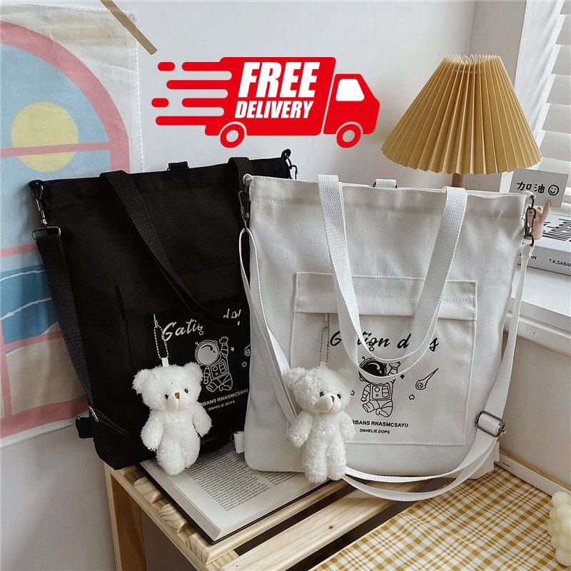 Jual Totebag Kuliah Sekolah Kerja Lucu Murah tothbag kpop fashion ...
