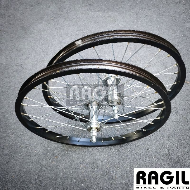 Jual WHEELSET SEPEDA 18 INCH ALLOY HITAM VELG RIM RIMS HUB FREEHUB JARI ...