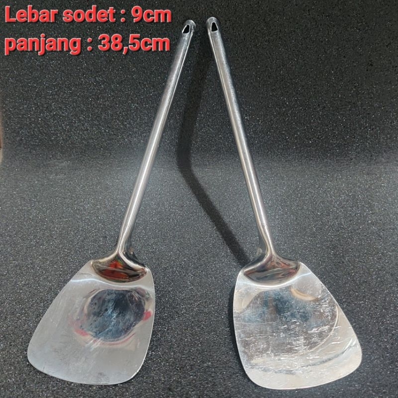 Jual Sodet stainless besar terusan/spatula/sutil stainless terusan ...