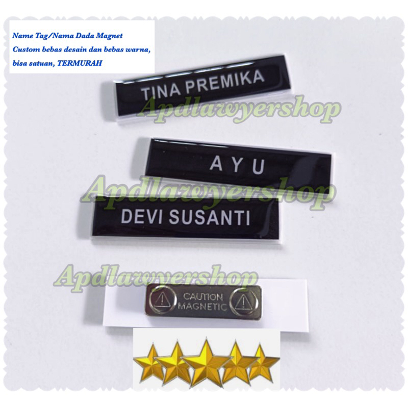 Jual Name Tag Id Card Papan Nama Dada Name Tag nama dada Resin magnet ...
