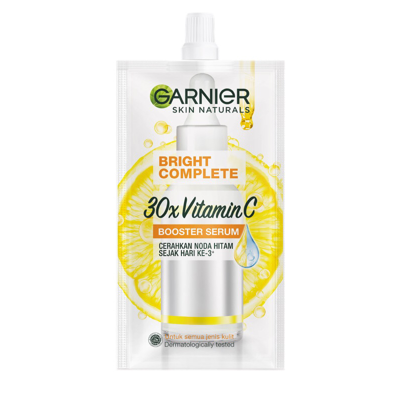 Jual ( Sachet ) Garnier Bright Complete 30x Booster Serum 7.5ml ...