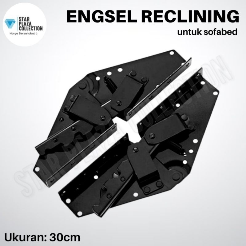 Jual Engsel Lipat Sofa Bed Sofabed Reclining Reklening Sofa Hitam BESAR ...