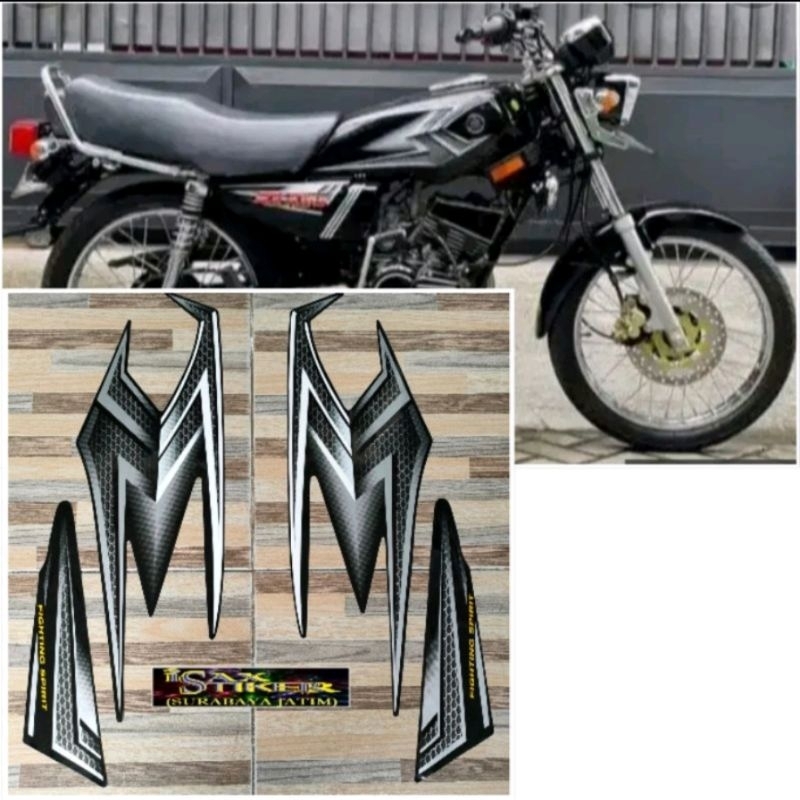 Jual Striping original Yamaha RX King hitam Lis silver putih tahun 2004 ...