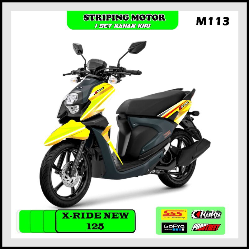 Jual STIKER Stripping motor X-RIDE 125 ,1set + bonus sponsor , sticker ...