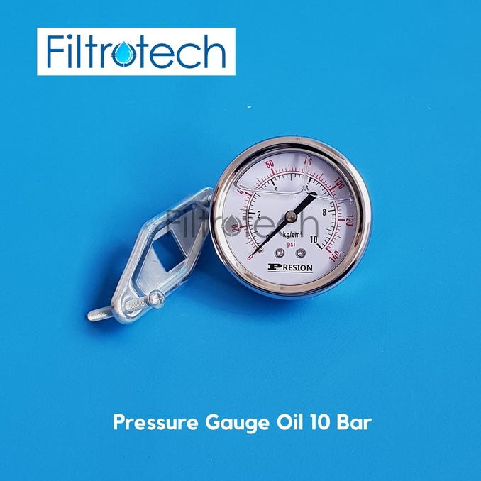 Jual Pressure Gauge Oil 7 Bar / 10 bar/ 15 bar/ 20 bar/25 bar Drat ...
