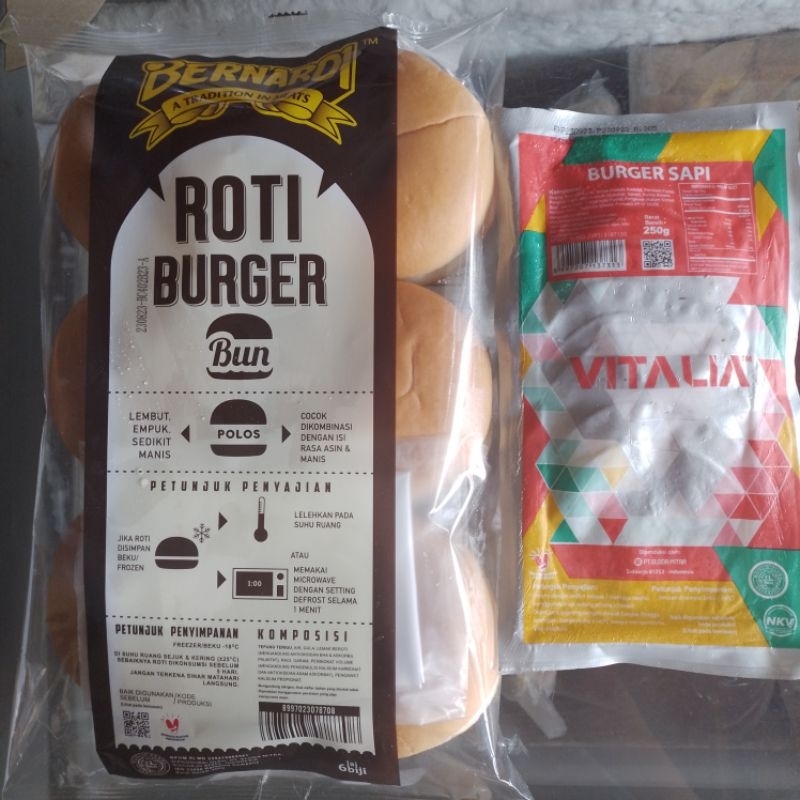 Jual Paket Murah Roti Burger isi 6 s Dan Daging Burger isi 10 pcs ...