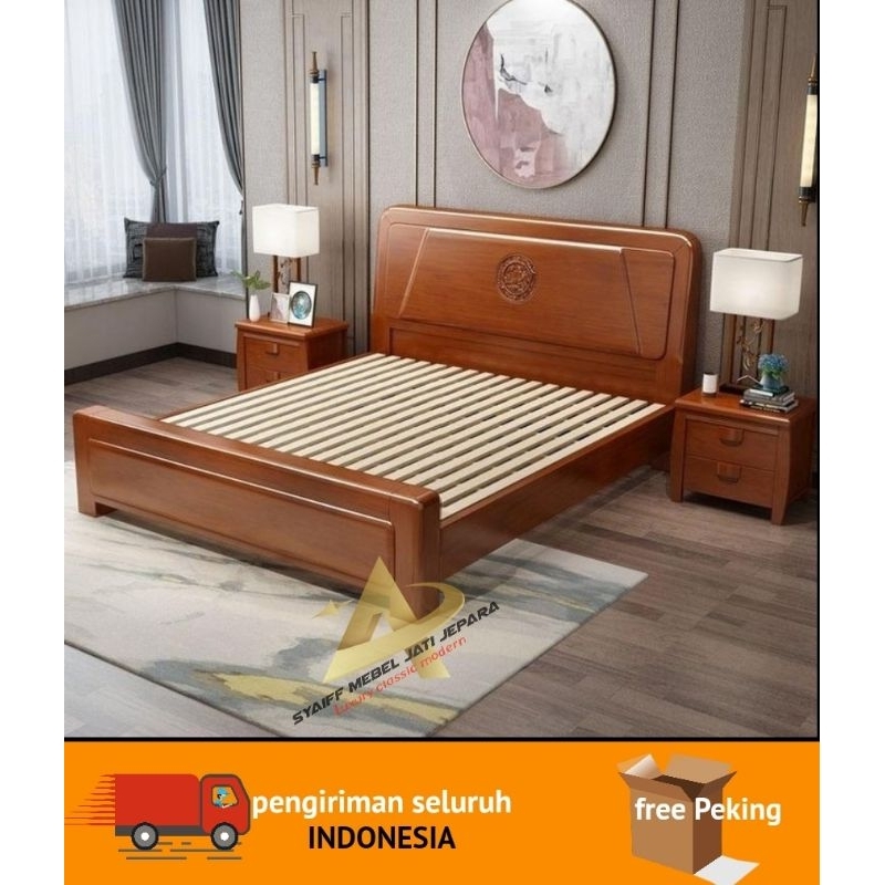 Jual dipan minimalis jati modern/divan kayu jati solid/rangka kasur ...
