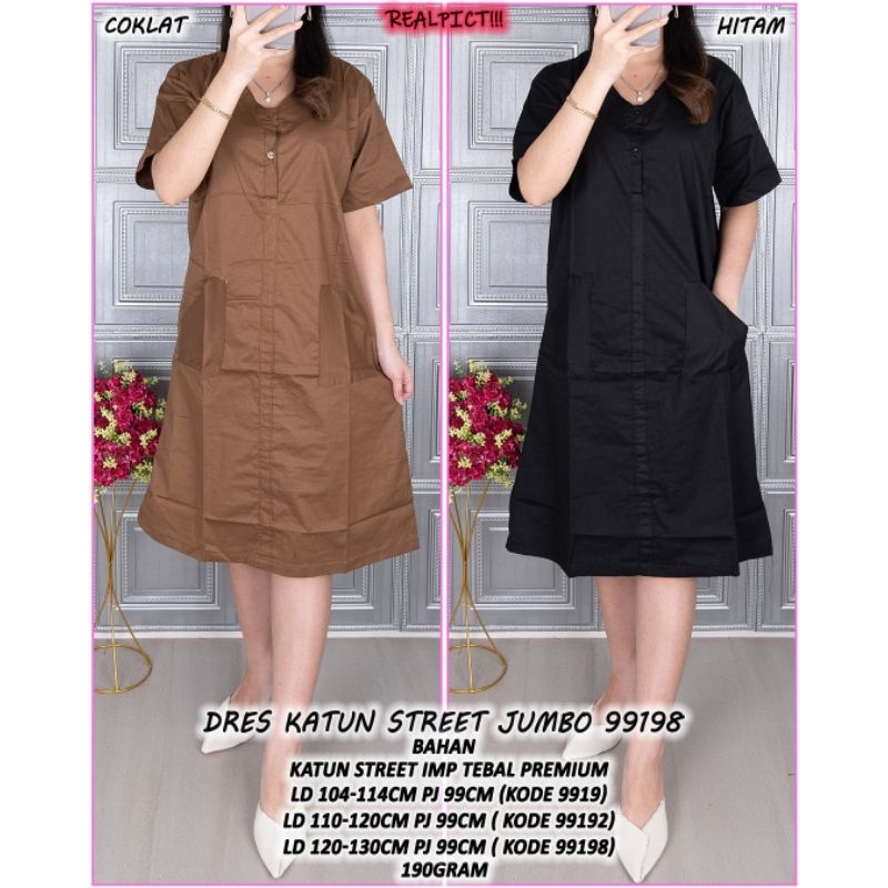 Jual DRESS KATUN STREET JUMBO 99198 ( RT ) | Shopee Indonesia
