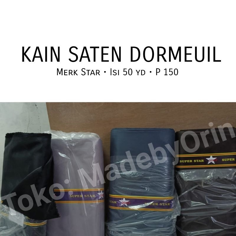 Jual Kain Lapisan Jas Merk Super Star Kain Dormil Dormeuil Saten Dormil ...