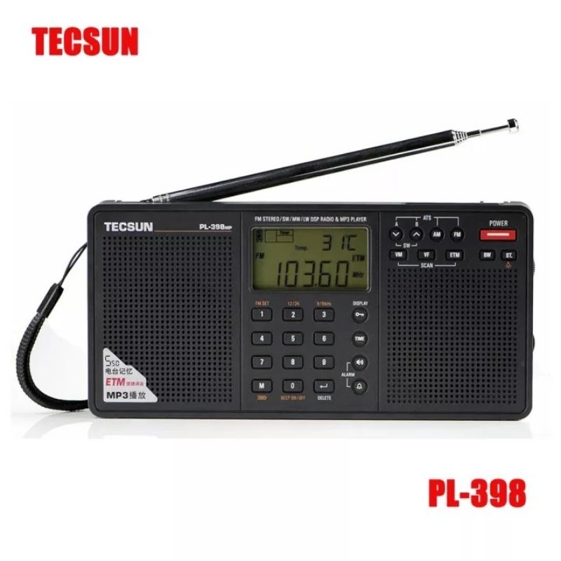 Jual HIGH QUALITY RADIO RECEIVER, TECSUN PL398MP PLL DSP DUAL SPEAKER ...