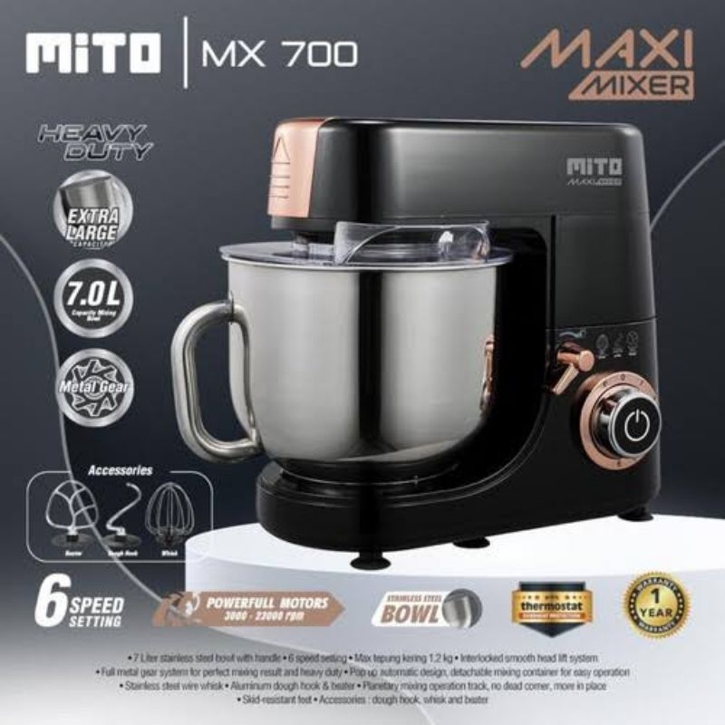 Jual MIXER MITO STAND MIXER MX 700 ukuran 7 liter maxi | Shopee Indonesia