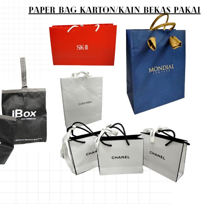Jual PAPER BAG BEKAS PAKAI/PAPER BAG KARTON DAN KAIN | Shopee Indonesia