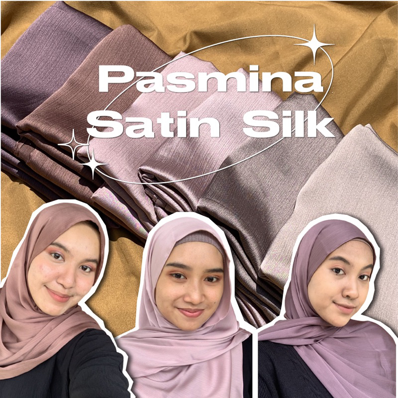 Jual PASHMINA SATIN SILK TEXTURED MALAY SHAWL | PHASMINA CRINKLE SATIN ...