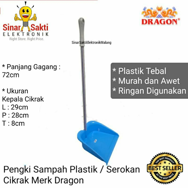 Jual Pengki Sampah Plastik Serokan Cikrak Sampah Dragon Serok Dustpan ...