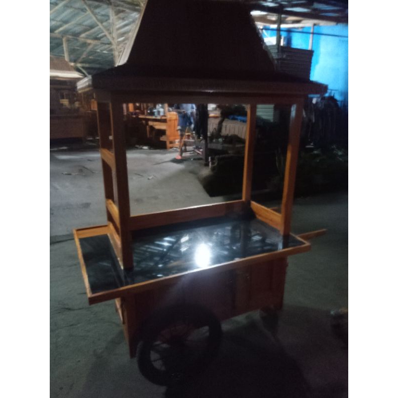 Jual gerobak dorong joglo roda tiga | Shopee Indonesia