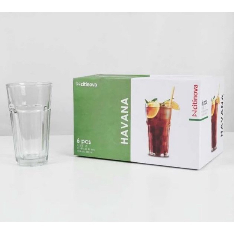 Jual gelas kaca/gelas citinova havana/gelas havana/gelas kopi/gelas teh ...