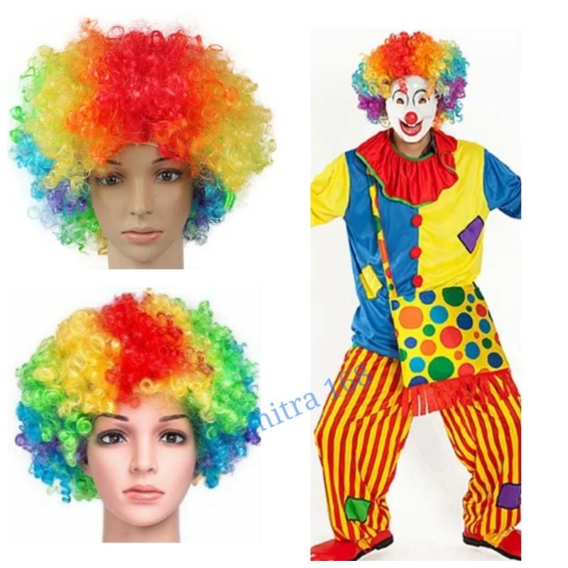 Jual Wig Rainbow - Rambut Palsu Kribo all size | Shopee Indonesia