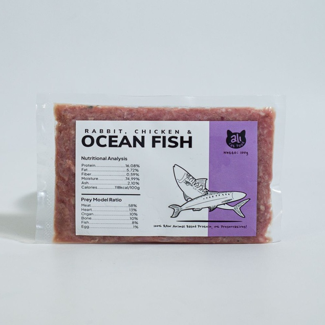 Jual Ocean Fish Rabbit & Chicken - Ali Cat Food - Raw Food - Makanan ...