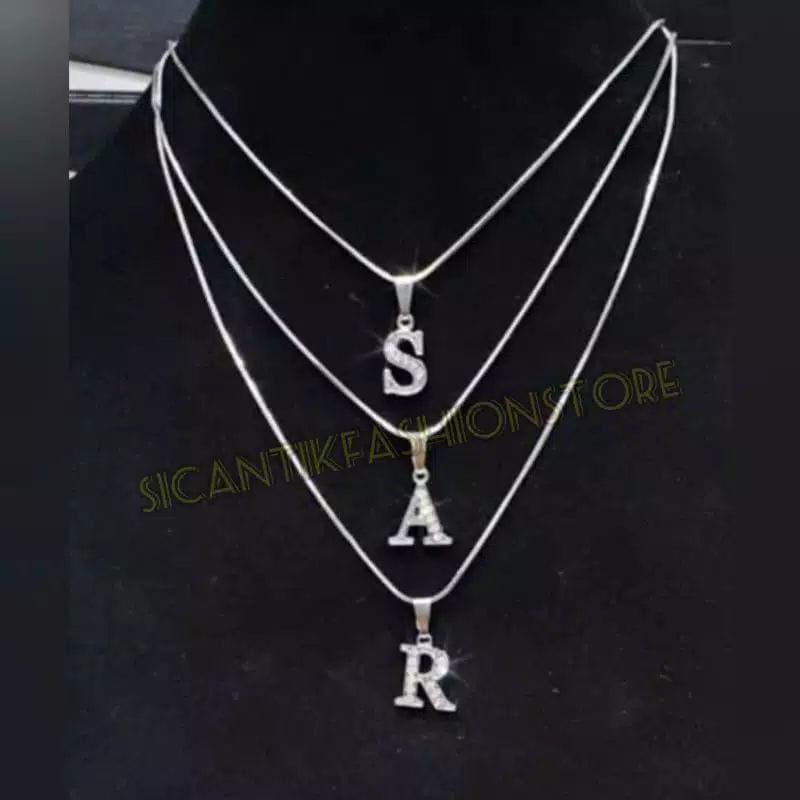 Jual Kalung Huruf Inisial (A Sampai Z) Titanium Lengkap A-Z KALUNG ...