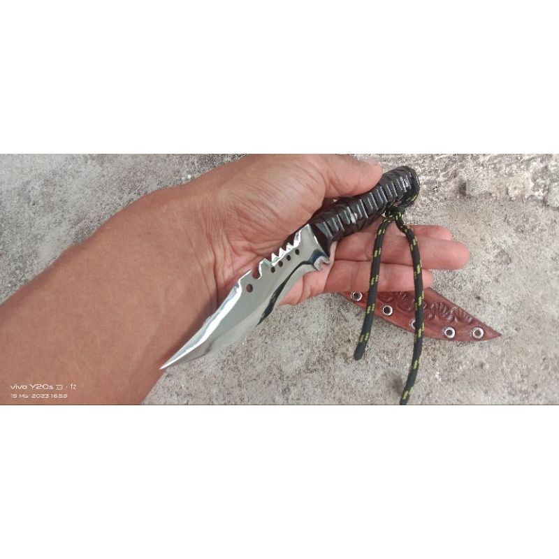 Jual PISAU CAMPING MODEL RAMBO MINI PANJANG BILAH 10CM | Shopee Indonesia
