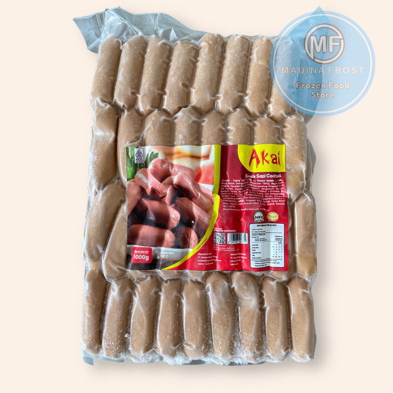 Jual AKAI SOSIS BEEF COCKTAIL 1 kg serupa Belmount | Shopee Indonesia