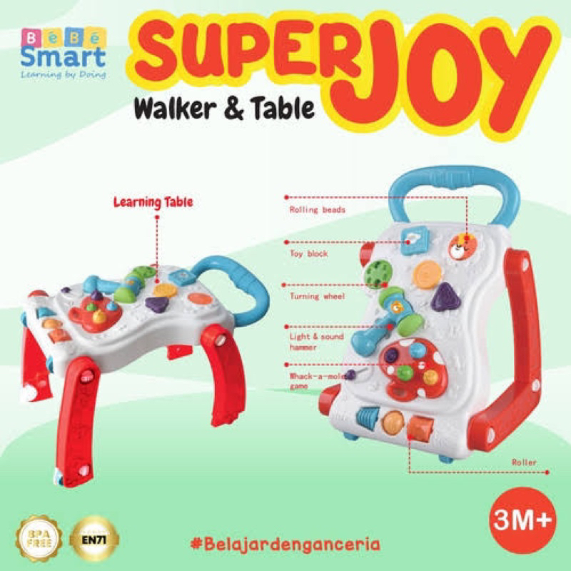 Jual Bebe Smart Superjoy Walker & Table (NEW Ex Kado) | Shopee Indonesia